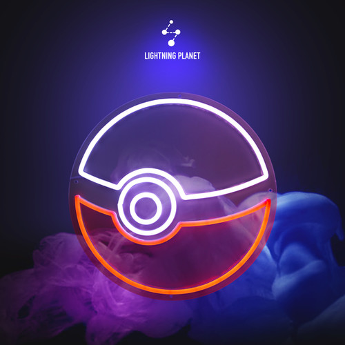 Poké Ball LED neon light | Lightning Planet