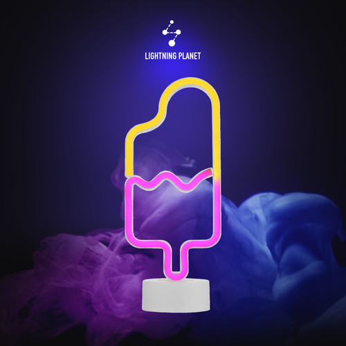 Northlight LED Ice Cream Cone Neon Style Table Light - Bright and Fun ...