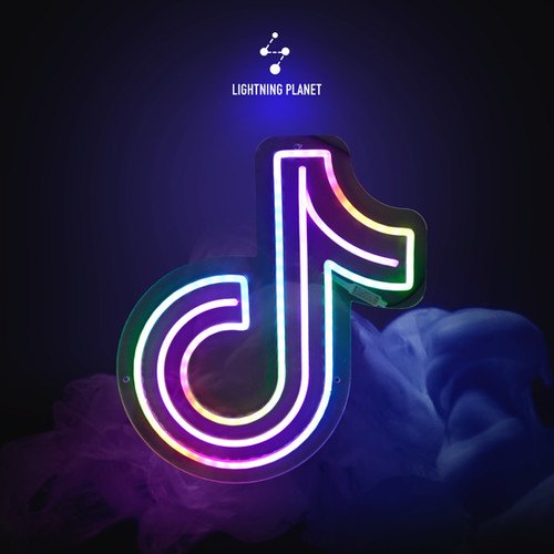 RGB music note / tik tok LED neon light | Lightning Planet