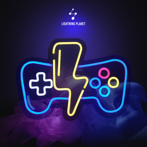 Game pad LED neon sign light | Lightning Planet