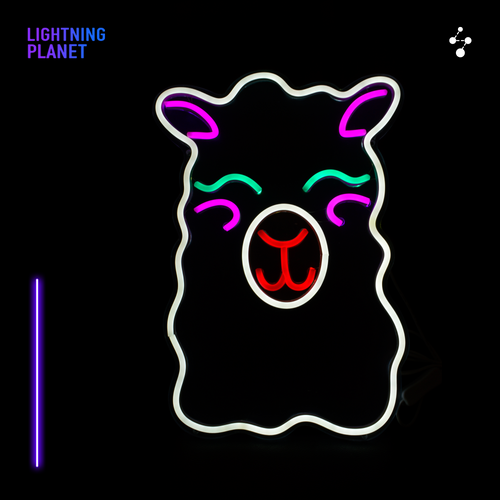Alpaca LED neon light USB | Lightning Planet