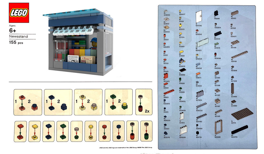 LEGO Newsstand Instructions