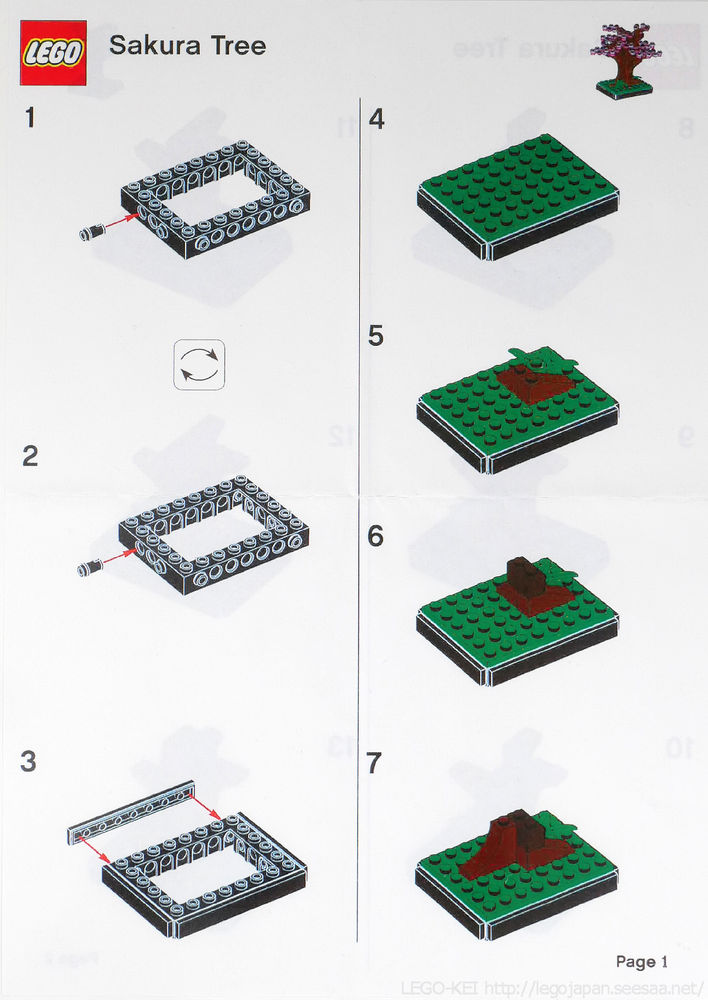 LEGO Sakura Tree Instructions