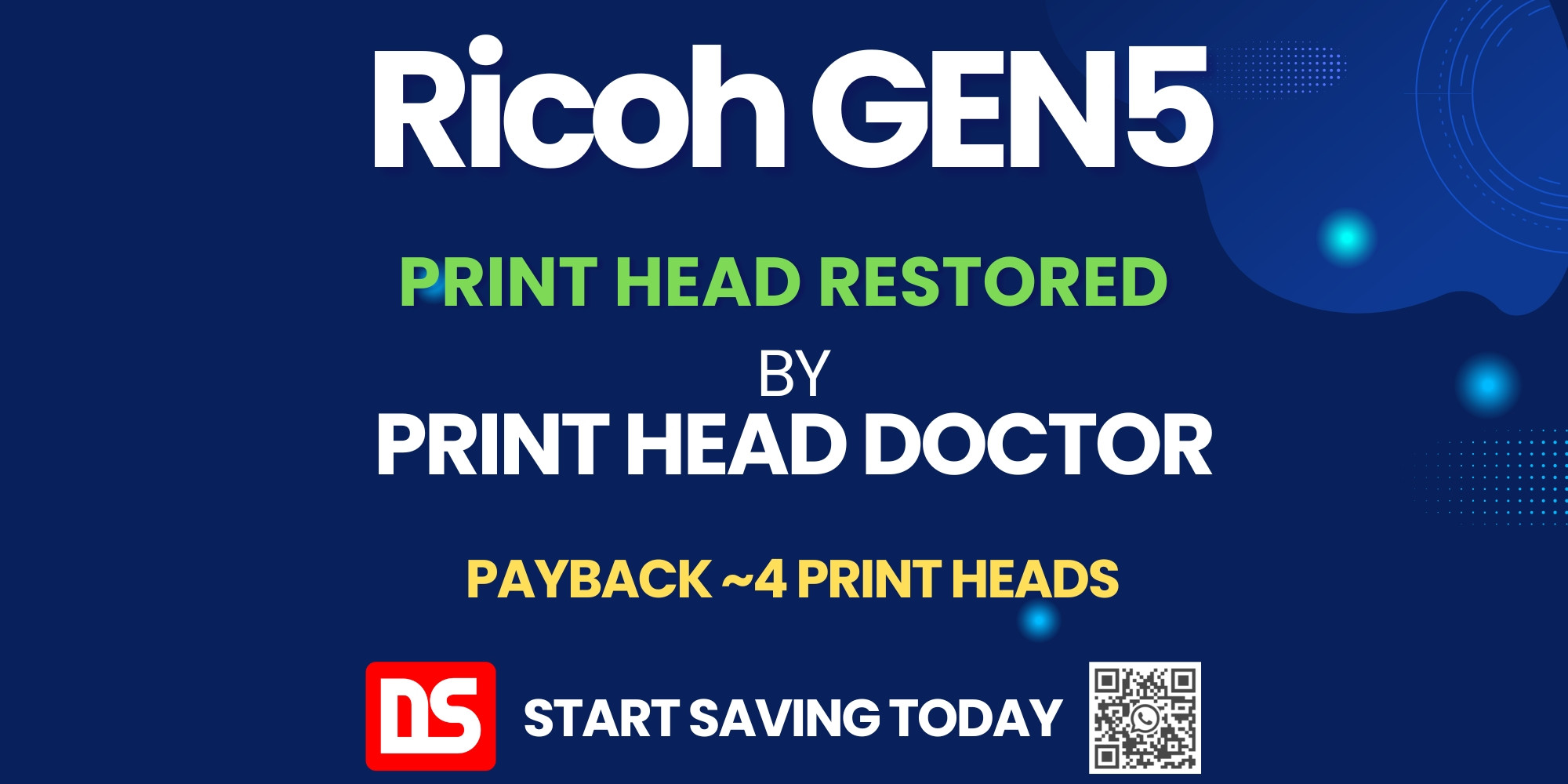 Ricoh GEN5 Print Head Recovery with Print Head Doctor 17