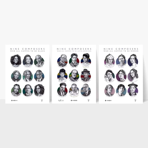 Classroom Poster: Nine Composers Bundle Set (3) | Inkermezzo