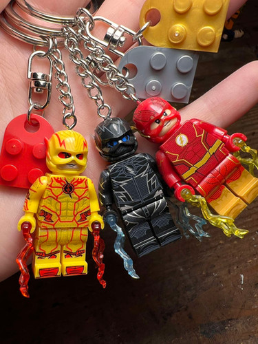 Flash & Reverse Flash & Zoom | IRRITATED Flash Reverse Flash Zoom dc superhero minifig keychain