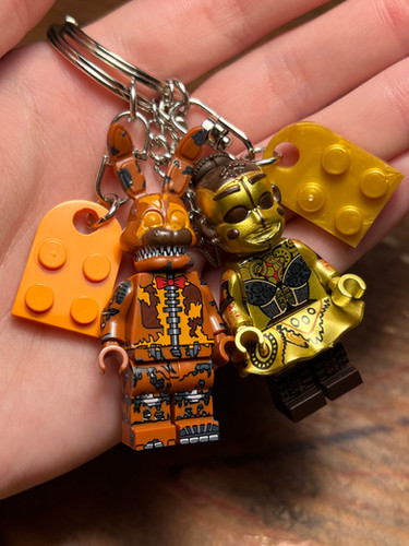 Clockwork Ballora & Jack o Bonnie | IRRITATED Custom FNAF minifig keychain.