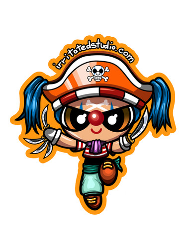 One Piece: Buggy Sticker | IRRITATED