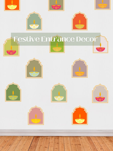 DIY Diwali Theme Wall Stickers | Pastel shades | Letsdotherooms