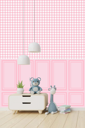 DIY Gingham Style Wall Panel Stickers | Letsdotherooms