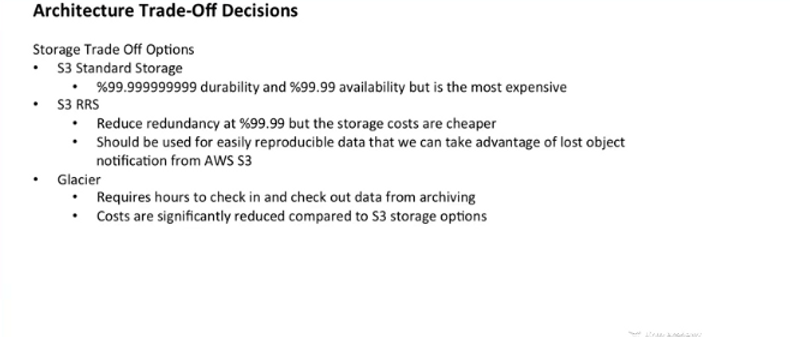 Trade-Off Decisions | awsacademy