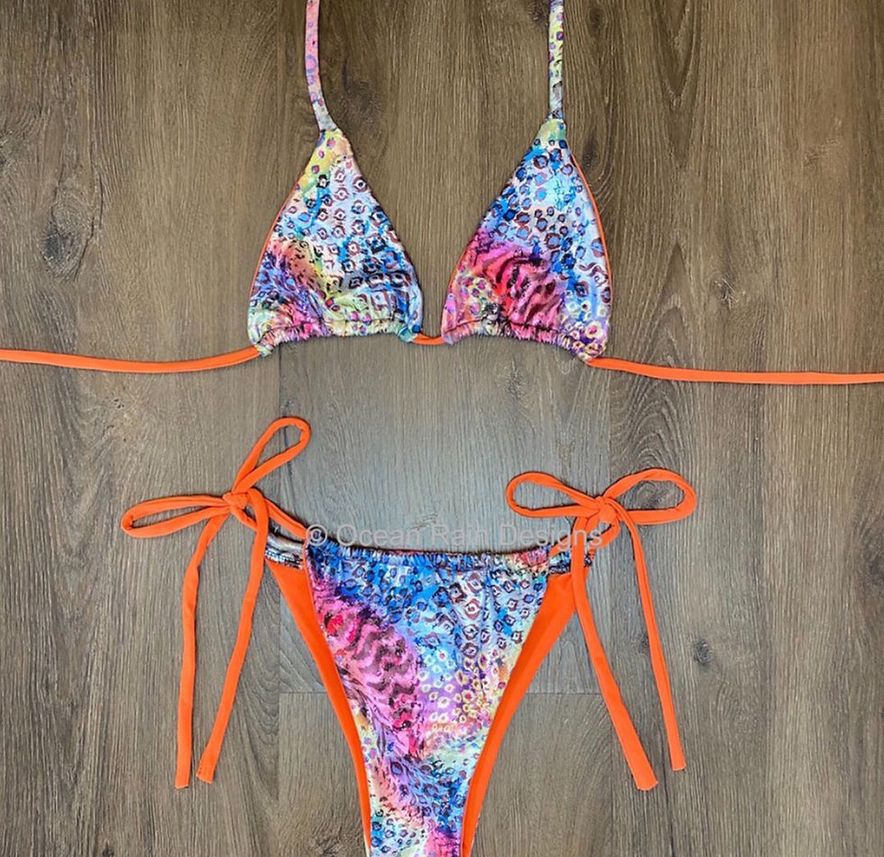 Coast Bikini in Metallic Animal Print | Ocean Rain Designs