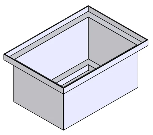 SB001 STACKING BASE BIN RECTANGULAR FLANGE (SB) | VIPS Trading