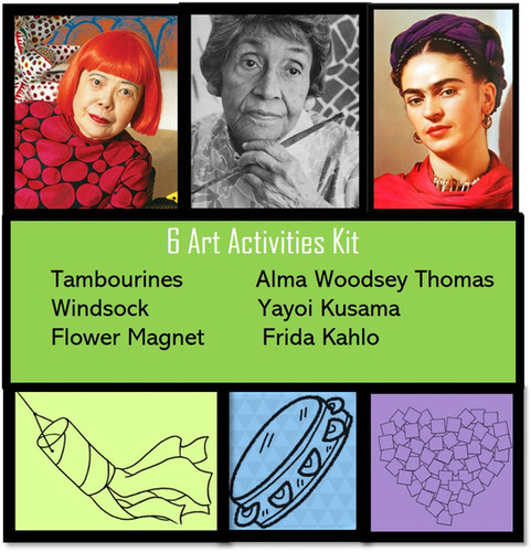 6 Art Activities Kit-Lady Power | The Artsy Wagon