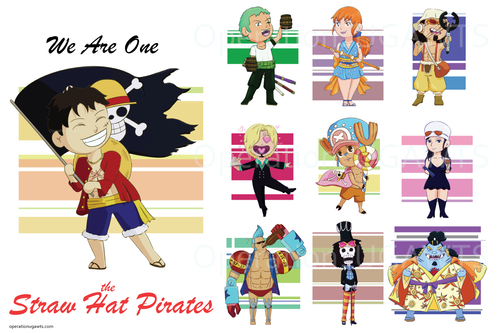 Straw Hat Pirates Chibi Prints | Operation UGAWTS