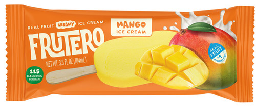 Mango Ice Cream, Single Serve Bar | Frutero Ice Cream