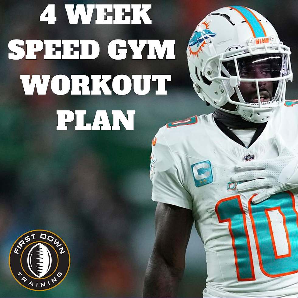 4 Week SPEED GYM WORKOUT PLAN | First Down Training