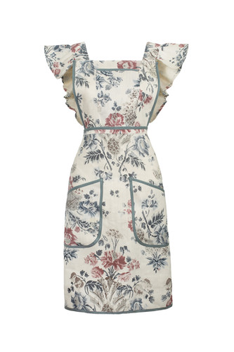 Full Frilled Apron in Lewis & Wood Linen | Remnant Revolution