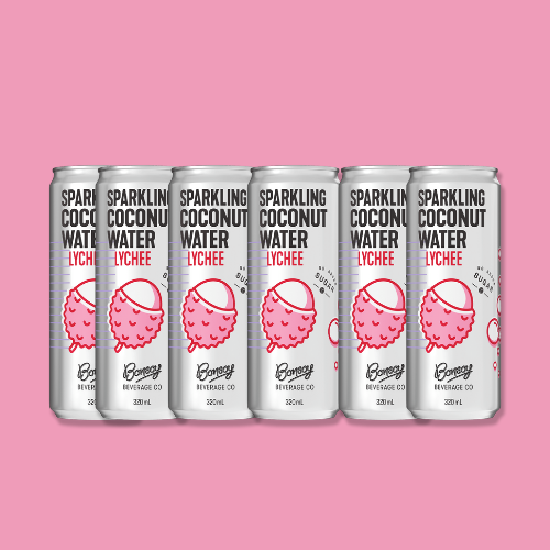 Bonsoy Sparkling Coconut Lychee Carton x 12 320ml | Harvest Organics