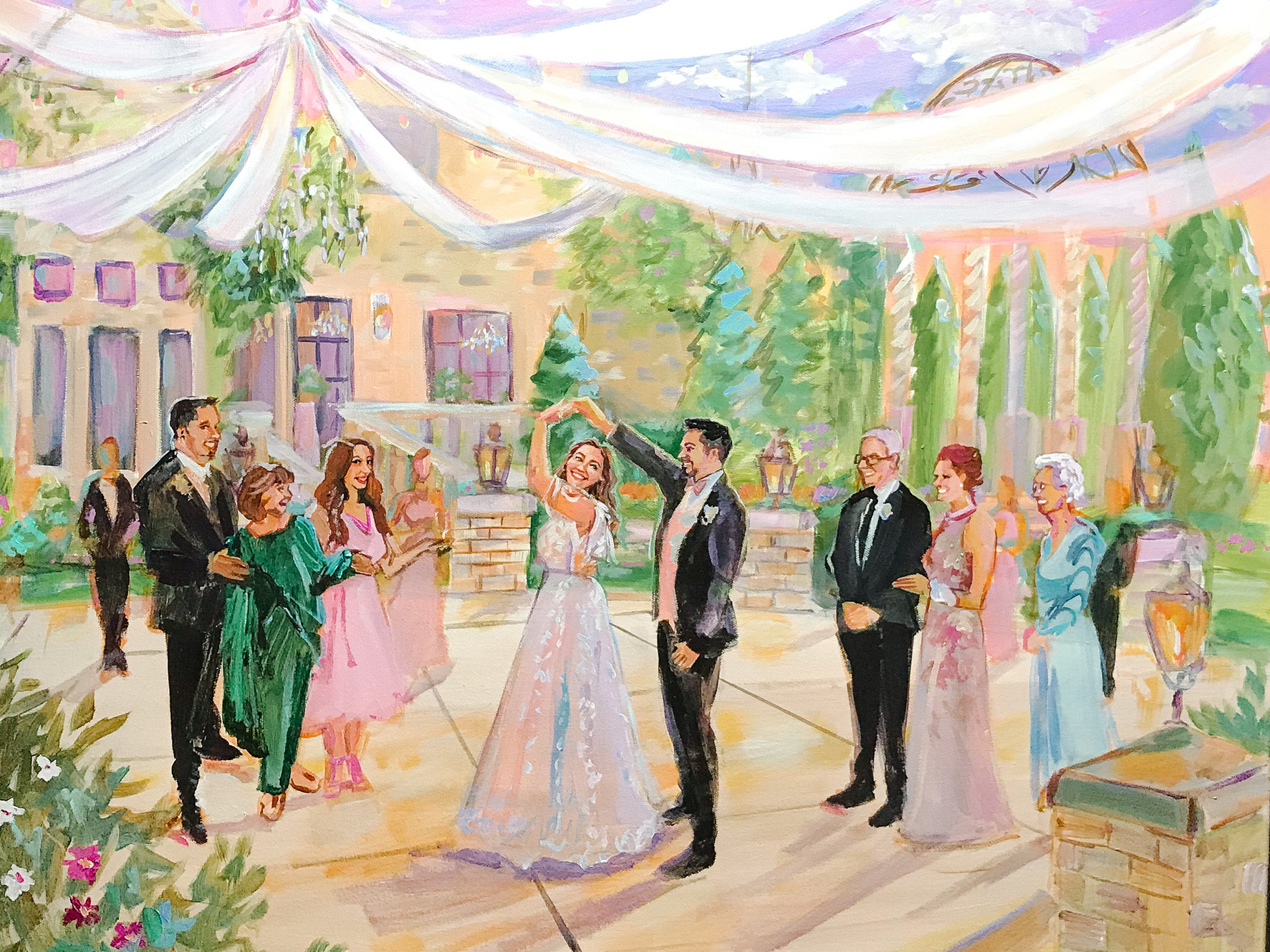 Live Wedding Painter | Pappion Artistry