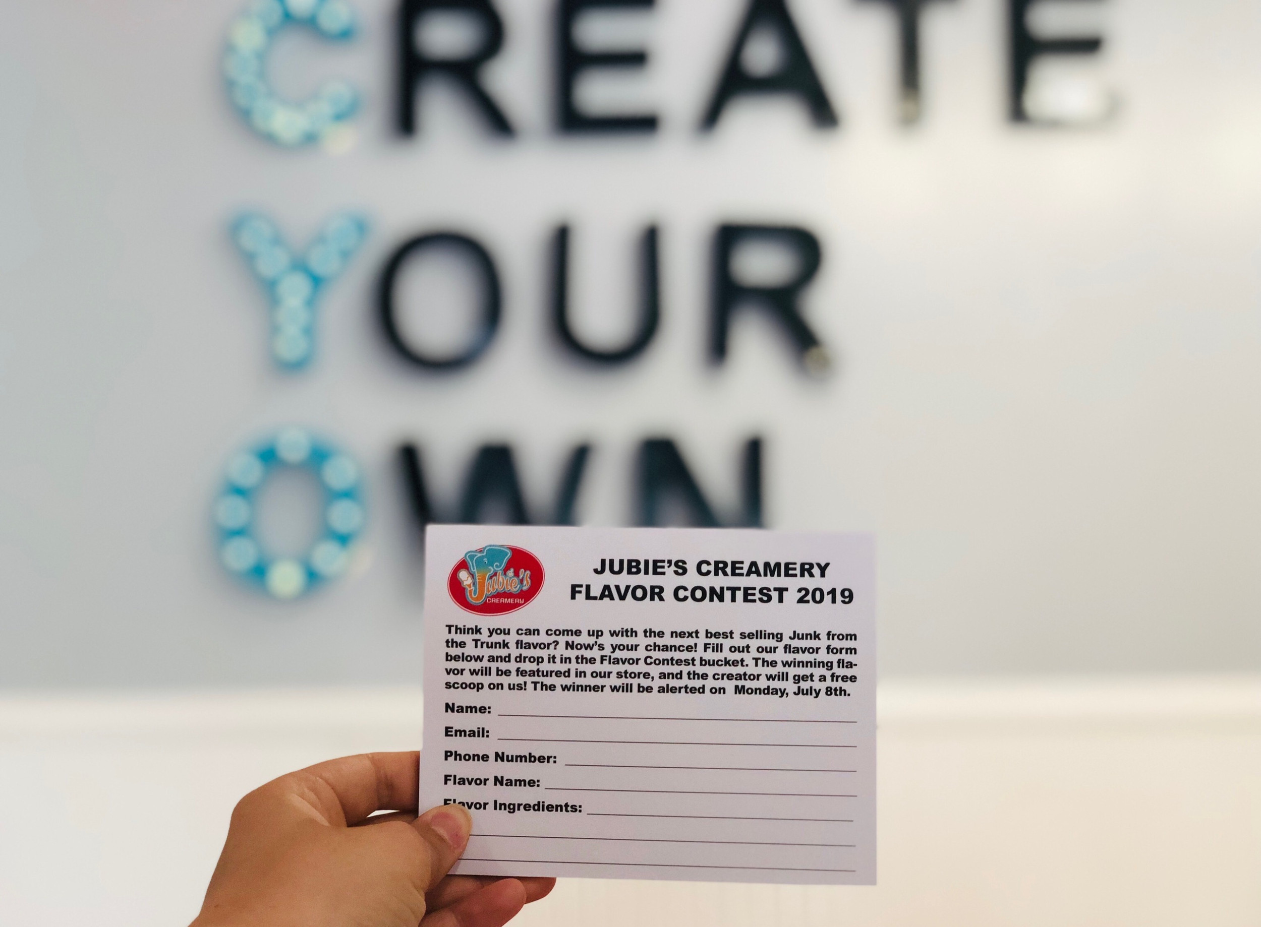 Flavor Contest | Jubie's Creamery | Ohio