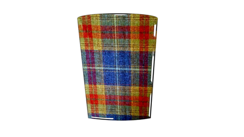 Handmade Highland Wool Balmoral Thistle Blue Waste Paper Bin | Berry ...