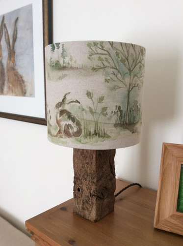 Voyage Boxing Hares Lampshades by Berry & Grouse | Berry & Grouse