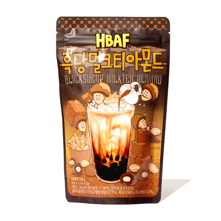 HBAF Black Sugar Milk Tea Almond | Korean Food Mart