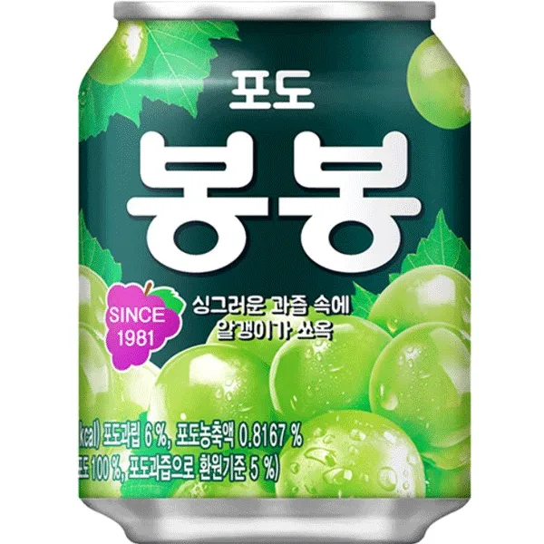 Haitai Grape Bong Bong Juice | Korean Food Mart