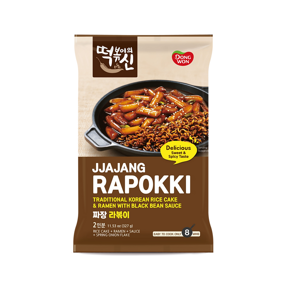Dongwon Jjajang (Black Bean) Ramen Rice Cakes (Topokki) | Korean Food Mart