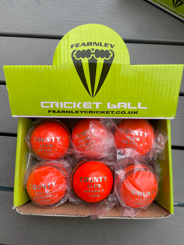 County Club Ball - Box of 6 in Orange 135g | UMPs Cricket Shop