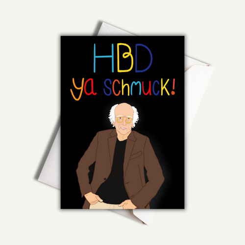 Larry David Birthday Card | NJG Doodles