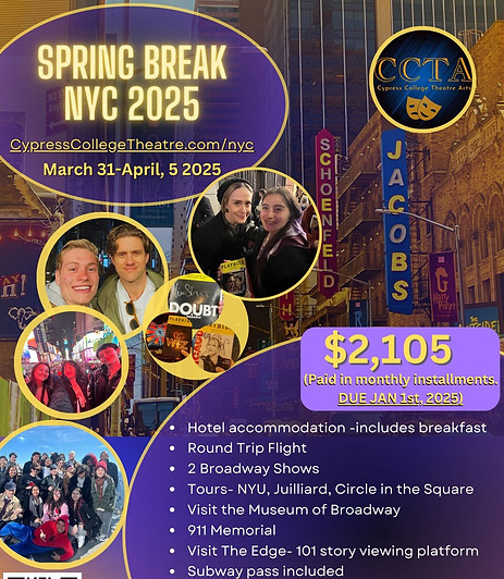 New York Spring Break | Cypress Theatre Arts