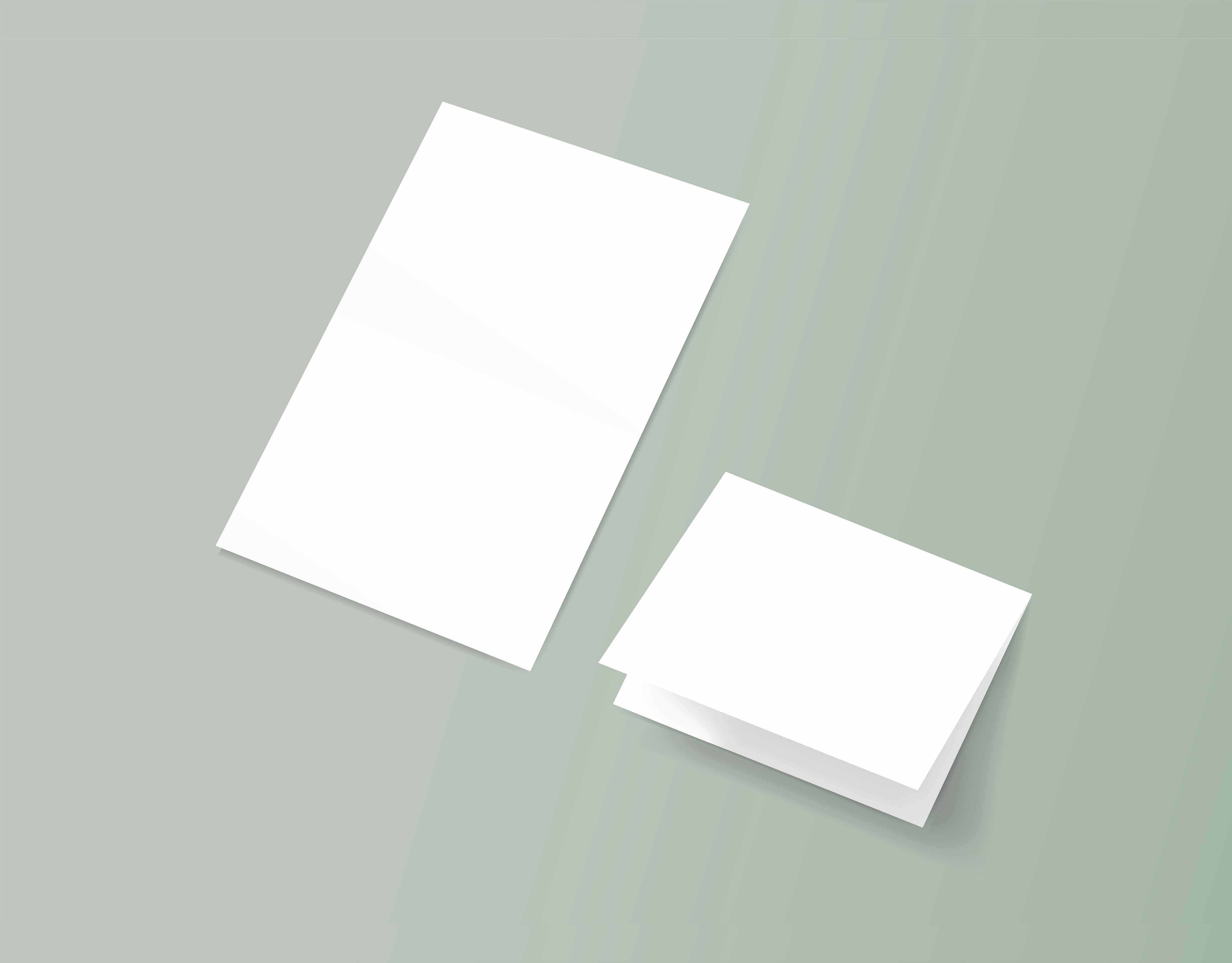 Folding Paper Mockup Template Free EPS AI Office Vector