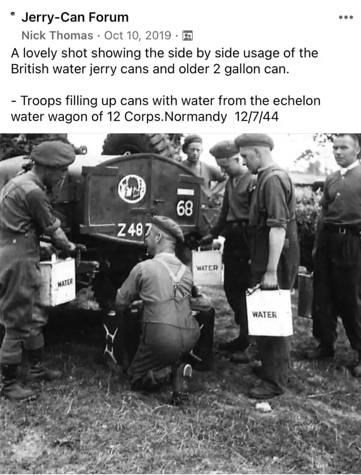 WW2 British Commonwealth 2Gallon Water Containers | Mysite