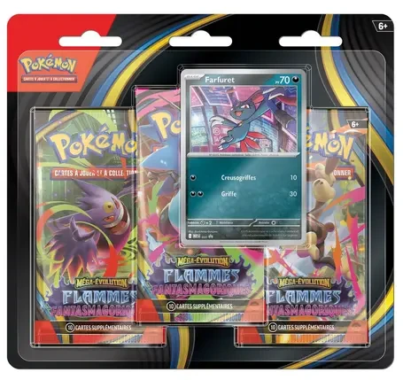 Tri pack Pokemon - Booster Méga-Evolution : Flammes Fantasmagoriques ...