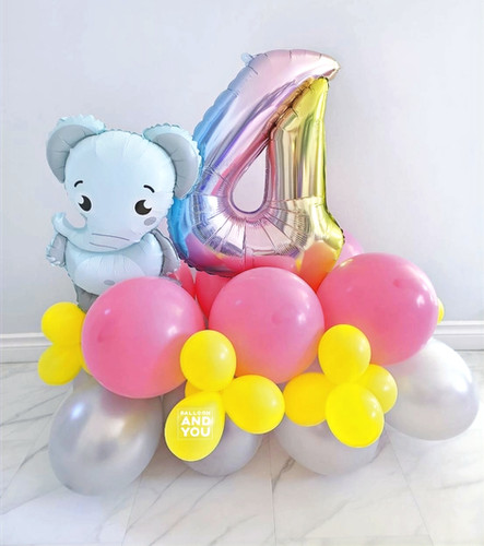 Animal Birthday Balloon Arrangement with Number | Balloon and You
