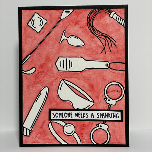 Spanking Card | Glimmer and Glue