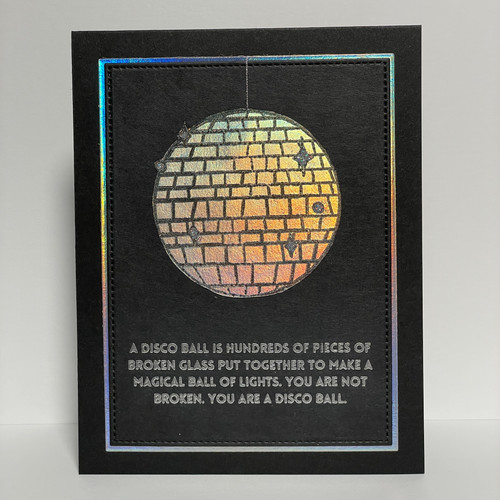 Disco Ball Card | Glimmer and Glue