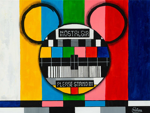 Nostalgia - Mickey Mouse ''No signal'' old Television test screen art ...