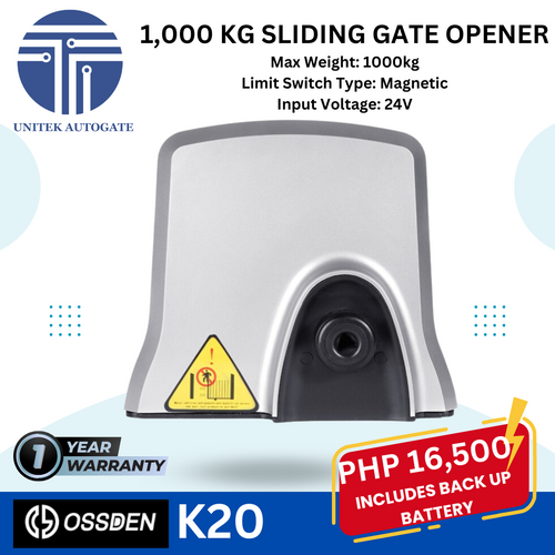OSSDEN K20 Sliding Gate Opener (1000 KG) | Unitek Autogate PH