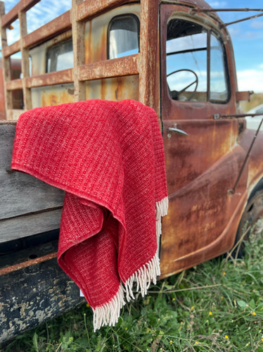 Wild Raspberry Woollen Throw | Nord Haus Shop | Australia