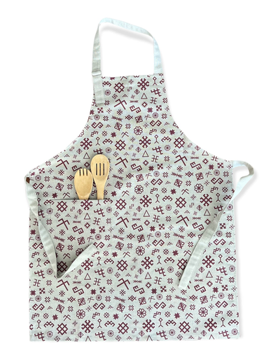 Linen Blend Apron Red & White | Nord Haus Shop | Australia