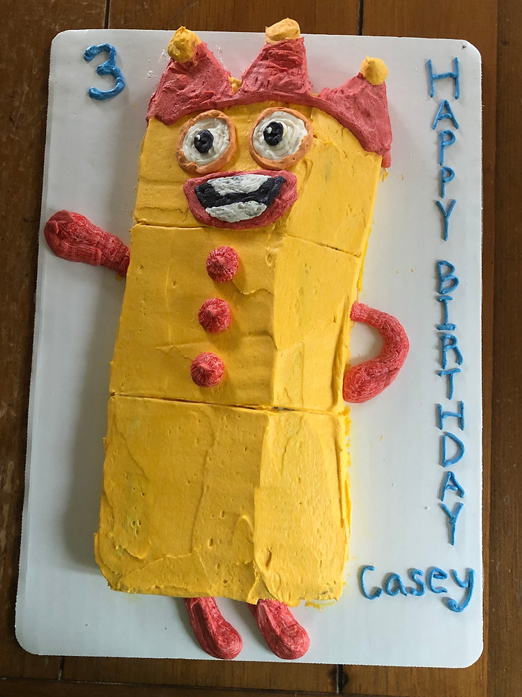 Numberblocks 3rd Birthday Cake
