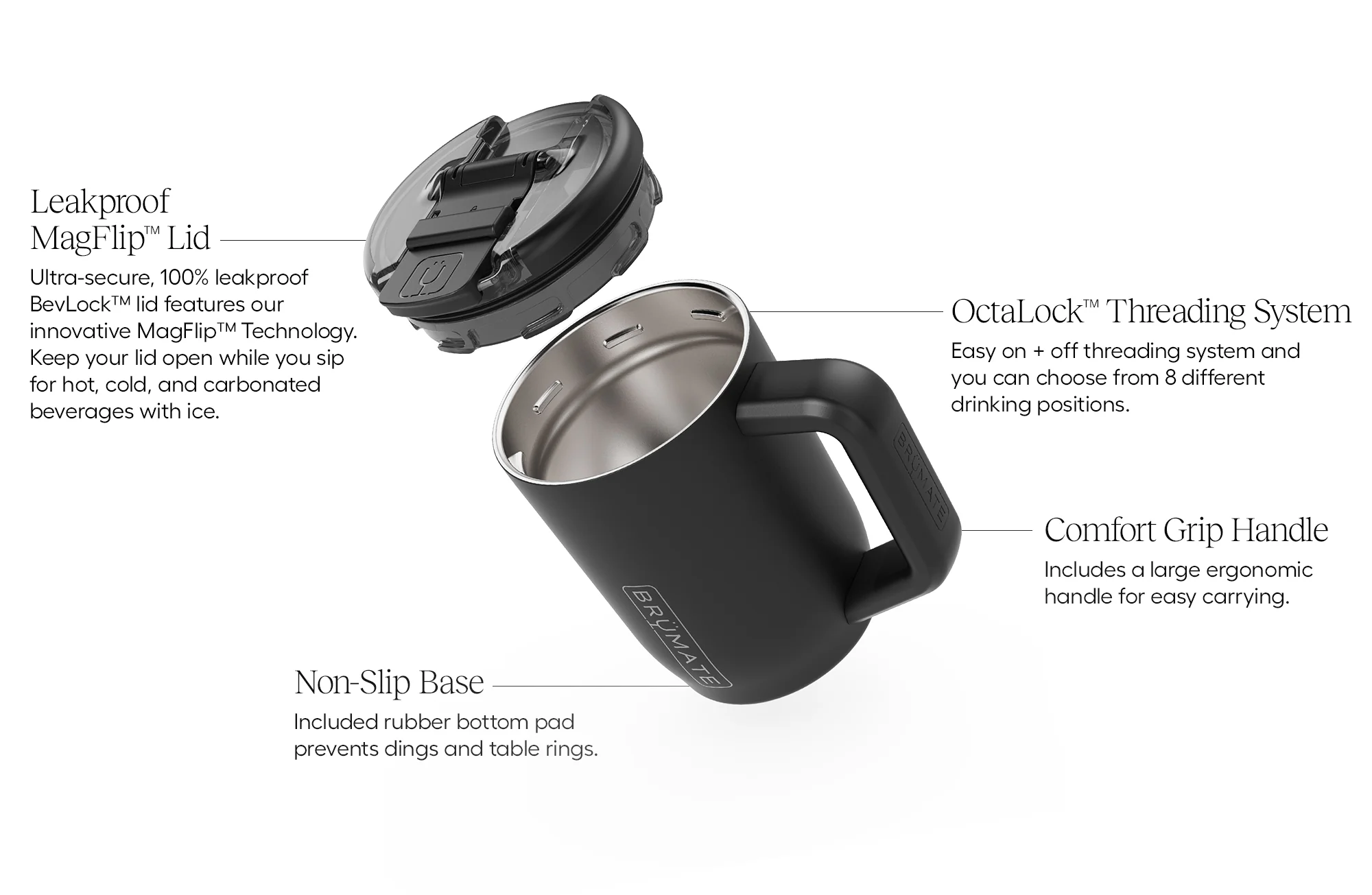 Brumate Muv 15oz Matte Black | Guadalupe Trading Co