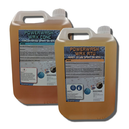 Powerwash Wax - Ready To Use & Super Conc - Spray On Wax | Bonnymans