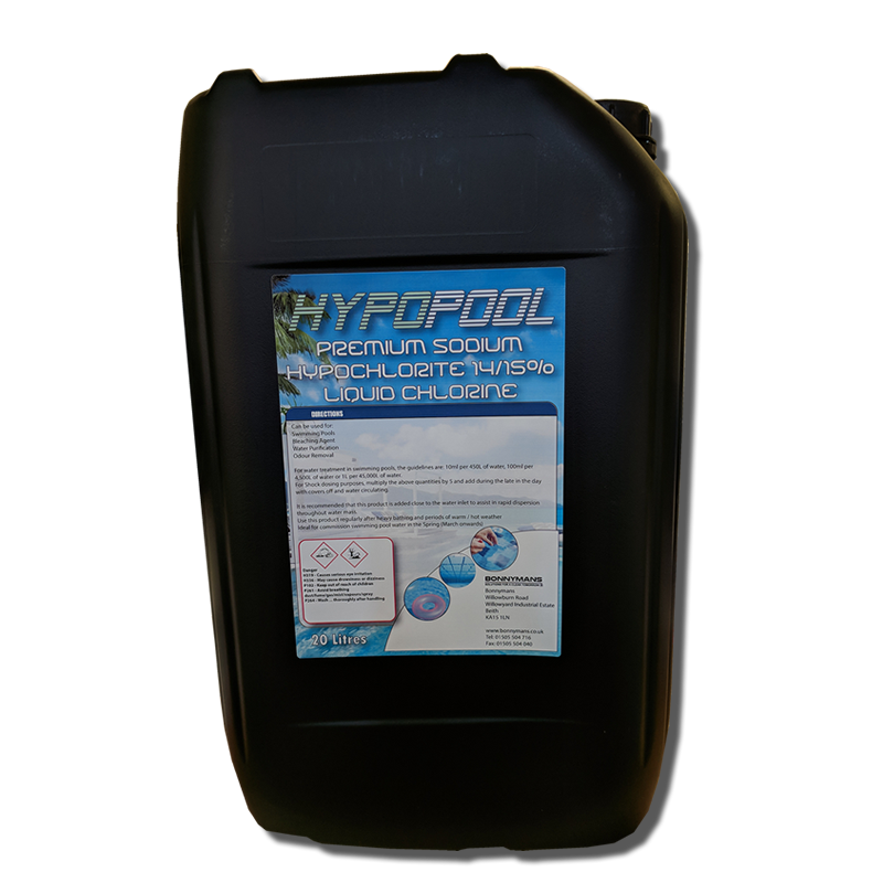 HYPOPOOL - Liquid Chlorine - Pool Sanitiser - Shock Treatment | Bonnymans