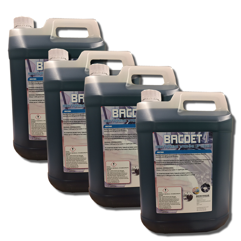 Bacdet - Bactericidal High Foaming Washing Up Liquid | Bonnymans