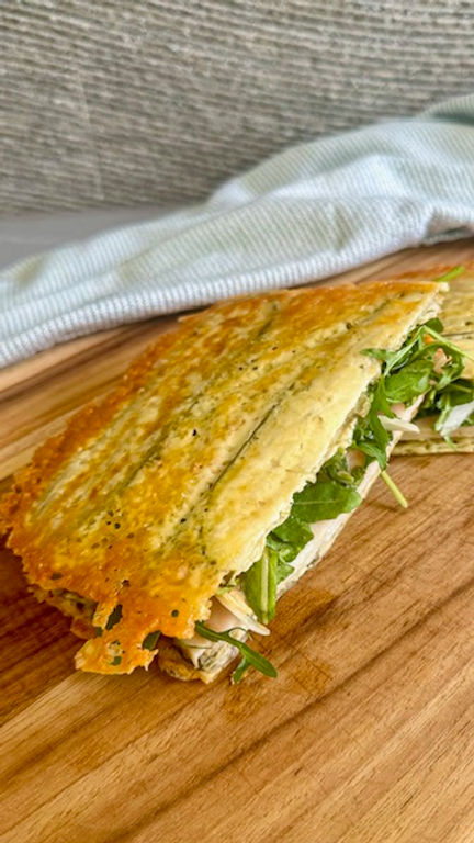 Low Carb, Gluten-Free Pickle & Cheese Bread Sandwich