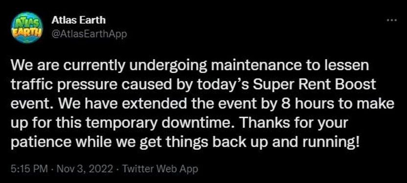 Is Atlas Earth Down? (again...)